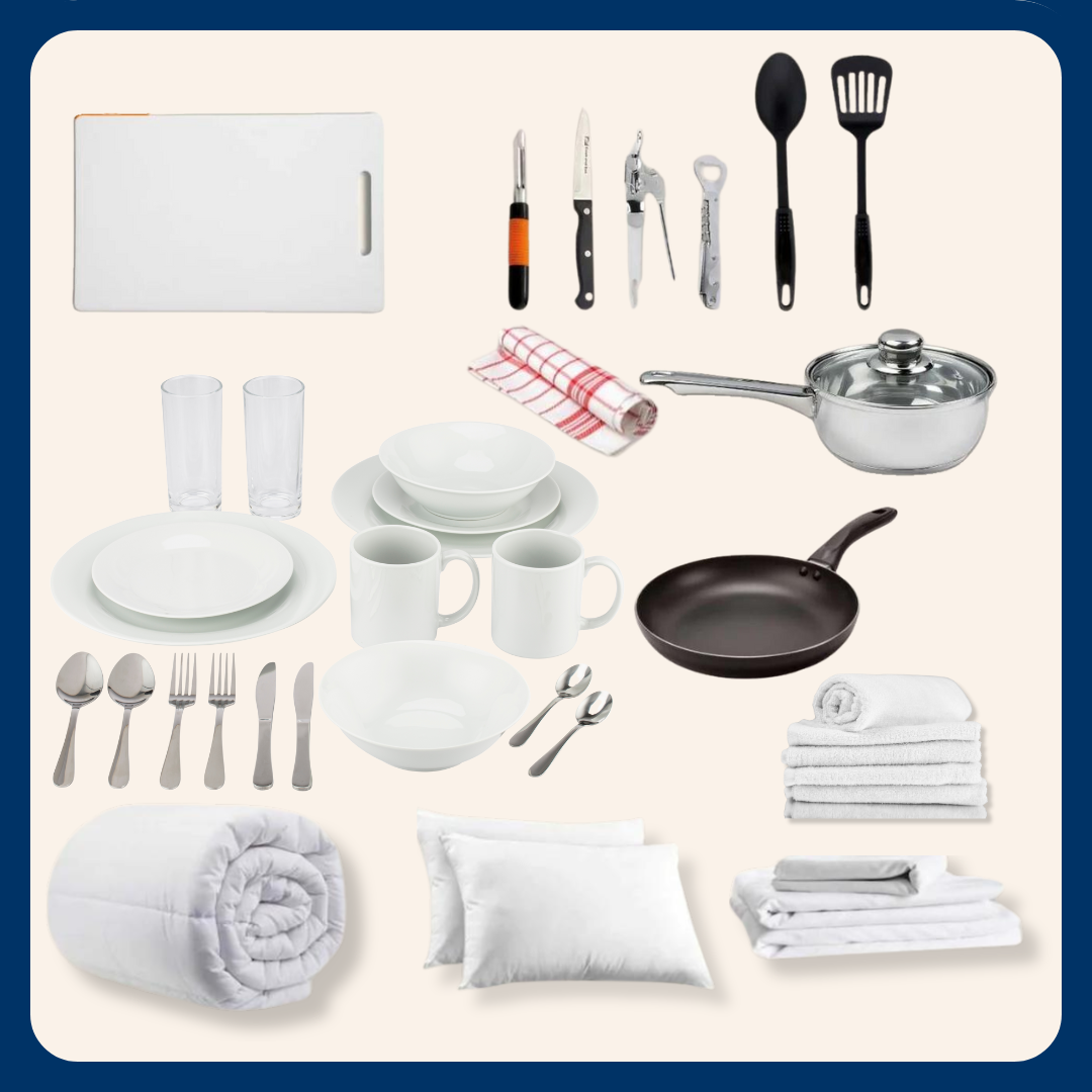 University Essentials All-in-One Pack: Comfort Kit for Student Living ...